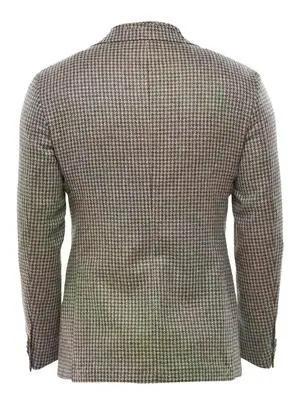 Corneliani Houndstooth-pattern Single-breasted Blazer - Neutrals