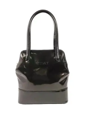 Versace Patent Leather Tote Bag - Black
