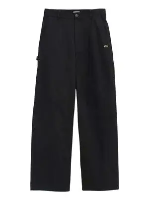 Loewe Anagram Embroidered Twill Trousers - Blue