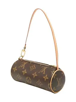 LOUIS VUITTON Monogram Papillon Pochette Handbag - Brown