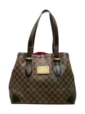 LOUIS VUITTON Damier Ebene Hampstead Mm Tote Bag - Brown