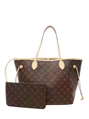 LOUIS VUITTON Monogram Neverfull Mm Tote Bag - Brown