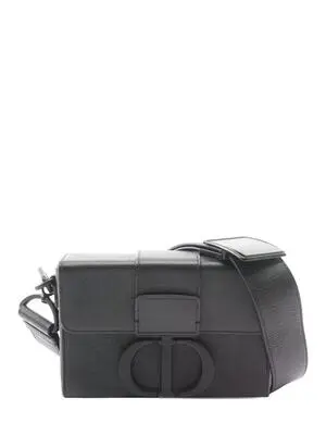Dior Leather Box Bag With Cd Clasp - Black