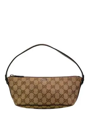 Gucci Gg Canvas Web Boat Shoulder Bag - Neutrals