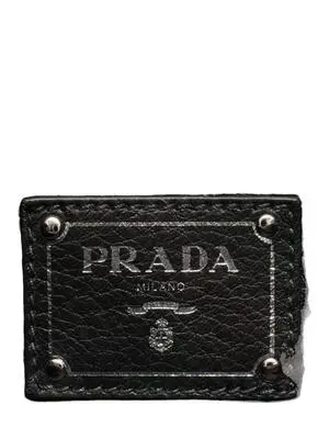 Prada Grained Leather Satchel - Black