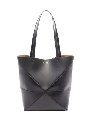 Loewe Leather Tote Bag - Black