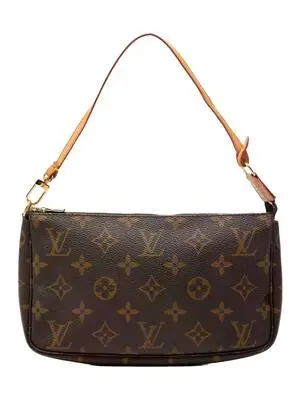 LOUIS VUITTON Monogram Canvas Pochette Accessoires Shoulder Bag - Brown