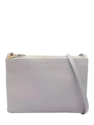 Celine Lambskin Trio Crossbody Bag - Grey