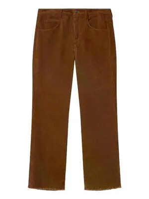 MARANT ETOILE Ruthie Corduroy Pants With Frayed Hem - Brown
