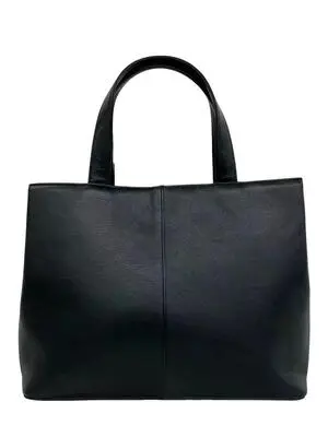 Burberry Leather Tote Handbag - Black