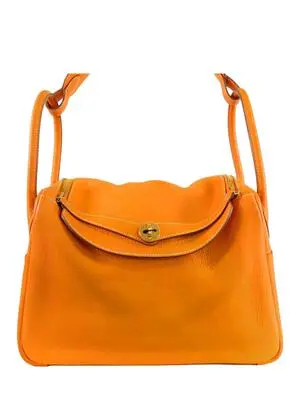 Hermès Clemence Leather Satchel - Orange