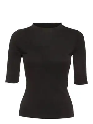 Balenciaga Cotton Crew-neck Half-sleeve T-shirt - Black