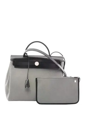 Hermès Toile Herbag Zip 31 Satchel - Grey