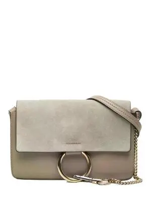 Chloé Faye Suede And Calfskin Crossbody Bag - Brown