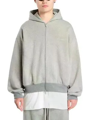 Fear Of God Signature Classic Zip-up Hoodie - Grey