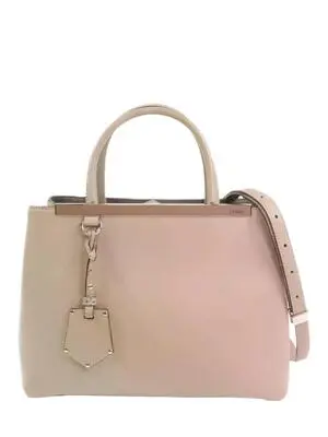 Fendi 2 Jours Leather Shoulder Bag - Grey