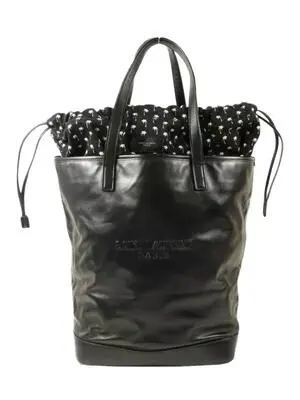 Saint Laurent Teddy Drawstring Tote Bag - Black