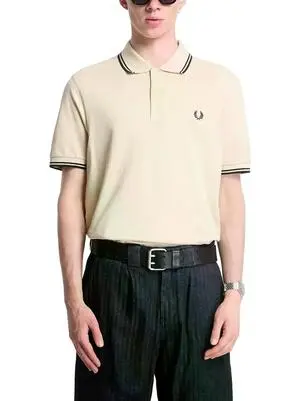 Fred Perry Cotton Polo Shirt - Neutrals