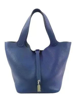 Hermès Picotin Leather Tote Bag - Blue