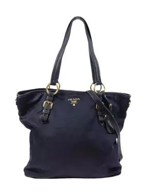 Prada Buckled Shoulder Bag - Blue