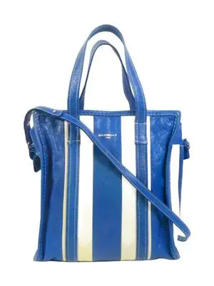 Balenciaga Bazaar Shopper Leather Tote Bag - Blue
