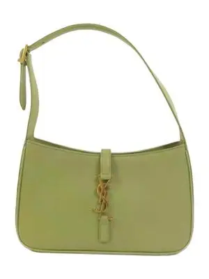 Saint Laurent Saint Laurent Le 5 À 7 Leather Shoulder Bag Green