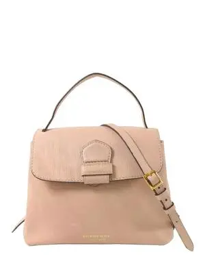 Burberry Burberry Grained Leather Shoulder Bag With Top Handle Pink