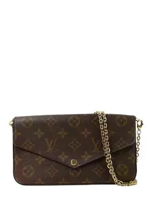 LOUIS VUITTON Monogram Canvas Pochette Félicie Chain-strap Shoulder Bag - Brown