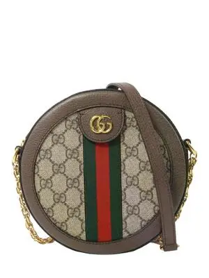 Gucci Mini Gg Ophidia Shoulder Bag - Brown