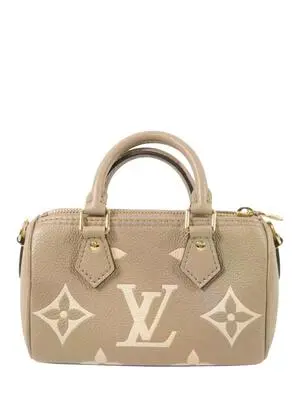LOUIS VUITTON Nano Speedy Monogram Empreinte Tote Bag - Neutrals