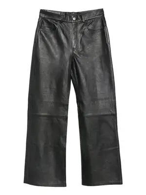 HAIKURE Leather Five-pocket Trousers - Black
