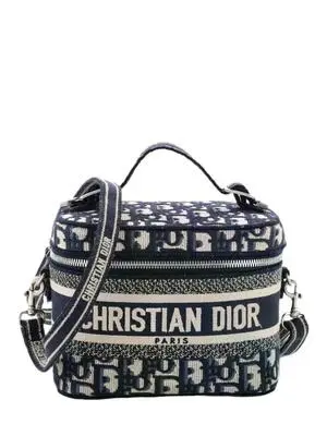 Dior Diortravel Convertible Vanity Case Oblique Canvas Pouch - Blue