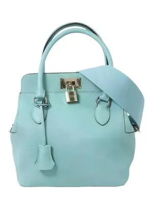 Hermès Tool Box Swift Leather Tote Bag - Blue