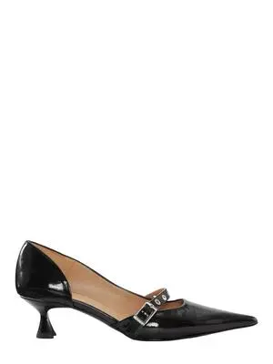 GANNI Eyelet Detail Kitten-heel Pumps - Black