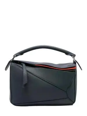 Loewe Puzzle Layers Leather Clutch Bag - Blue