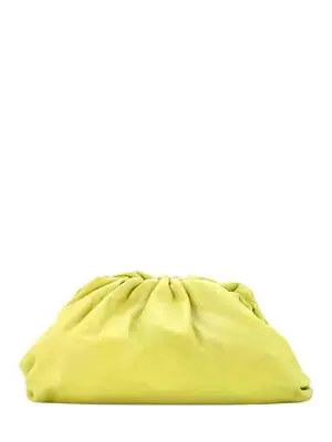 Bottega Veneta The Pouch Leather Clutch Bag - Green