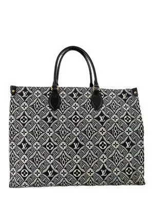 LOUIS VUITTON Onthego Limited Edition Monogram Jacquard Gm Tote Bag - Black
