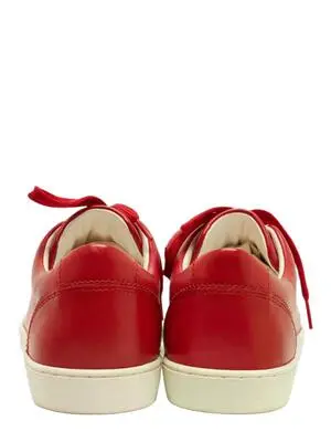 Dolce & Gabbana Leather Lace-up Sneakers - Red