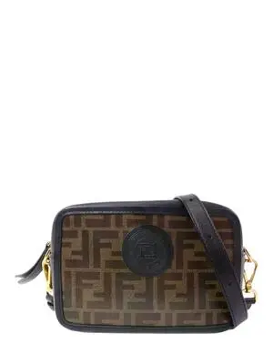 Fendi Ff Logo Shoulder Bag - Brown