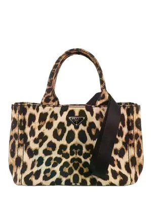 Prada Leopard Print Tote Bag - Neutrals