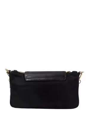 Prada Logo-plaque Shoulder Bag - Black