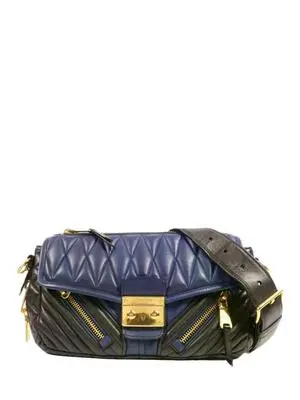 Miu Miu Quilted Leather Shoulder Bag - Black