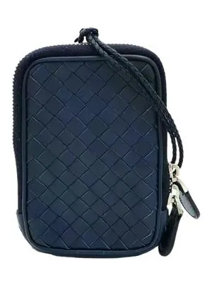 Bottega Veneta Intrecciato Zip-around Pouch - Blue