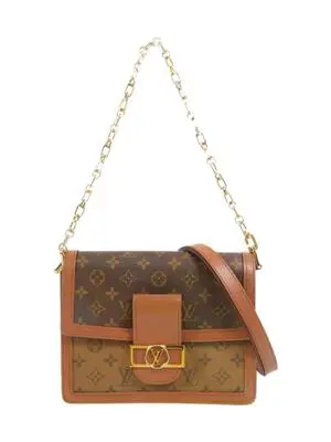 LOUIS VUITTON Dauphine Mm Monogram Reverse Shoulder Bag - Brown