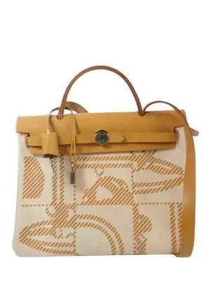 Hermès Herbag Canvas Handbag - Neutrals