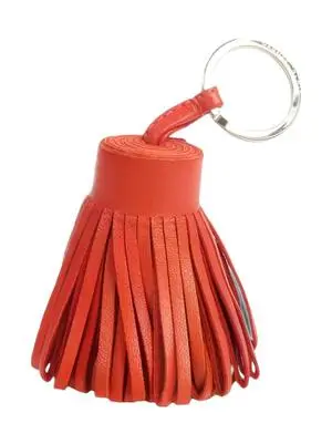 Hermès Carmen Fringed Bag Charm - Red