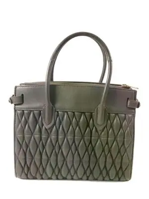 Furla Quilted Leather Tote Bag - Grey