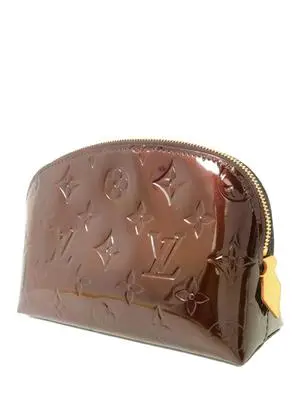 LOUIS VUITTON Louis Vuitton Monogram Vernis Cosmetic Pouch Brown