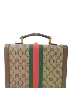 Gucci Medium Savoy Monogram Shoulder Bag - Brown