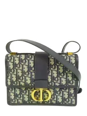 Dior 30 Montaigne Oblique Shoulder Bag - Black